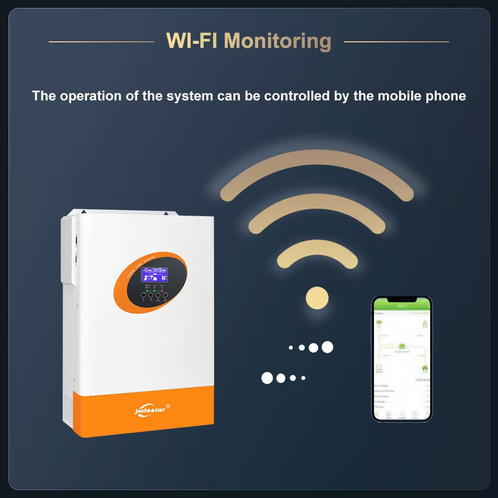 2024 New jsdsolar 5.5KW Hybrid Solar Inverter 48V 220V MPPT 100A Solar – JSDSOLAR